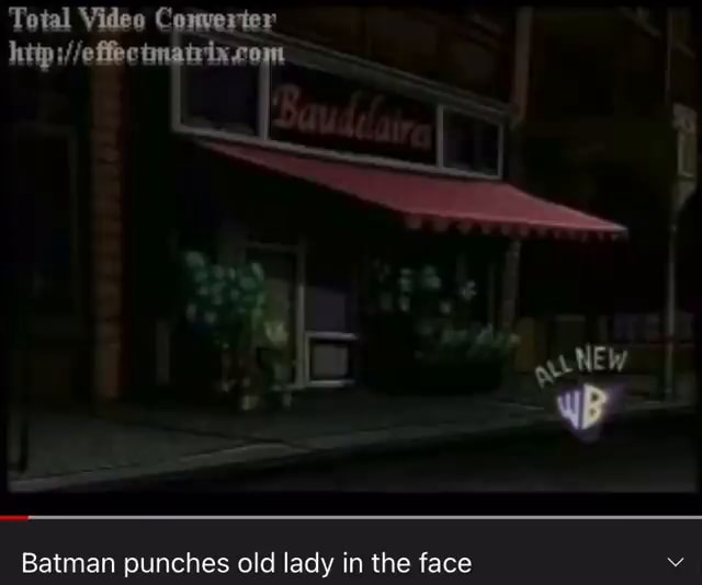 Total Video Converter } new Batman punches old lady in the face - iFunny