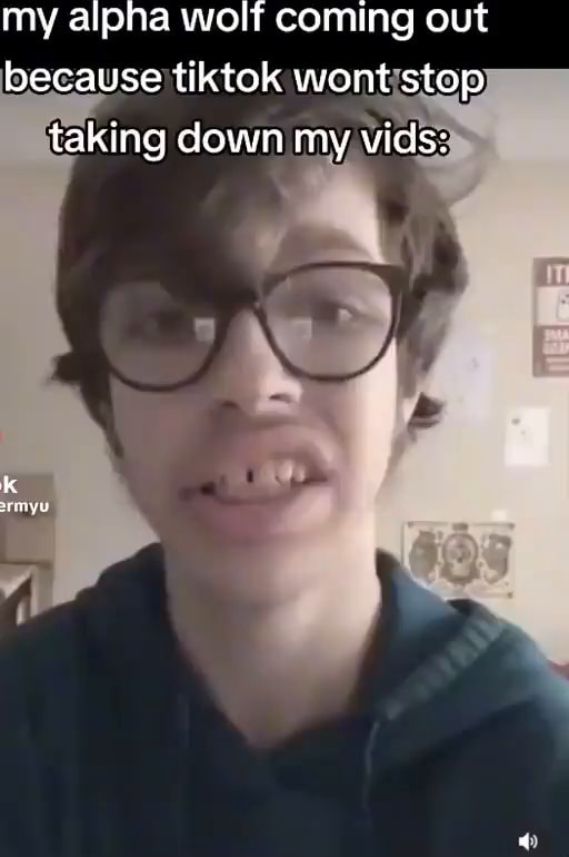 My alpha wolf coming out because tiktok wont stop taking down my vids ...