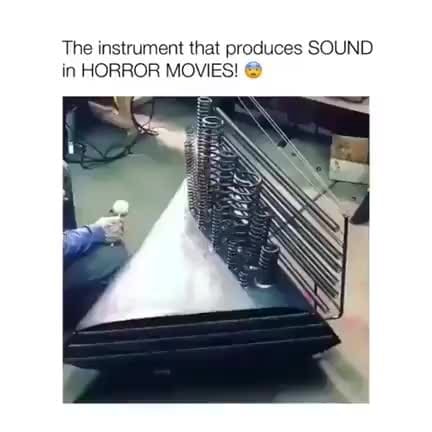 The instrument that produces SOUND in HORROR MOVIES! - iFunny