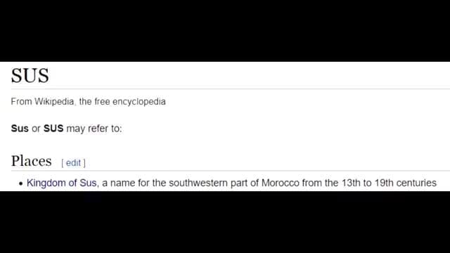 SUS From Wikipedia, the free encyclopedia Sus or SUS may refer to ...