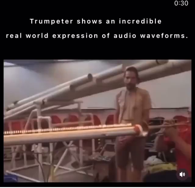 Trumpeter shows an incredible real world expression of audio waveforms ...