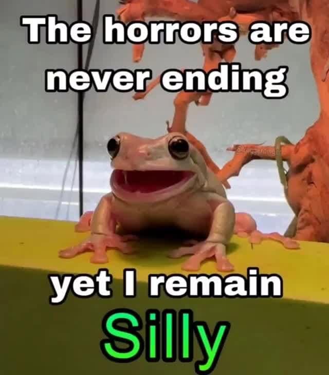 The horrors are never ending yet I remain Silly - iFunny