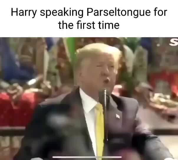 Harry speaking Parseltongue for the first time Ss I - iFunny