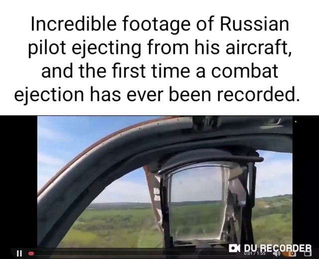 Incredible footage of Russian pilot ejecting from his aircraft, and the ...