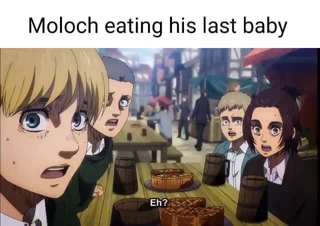 Moloch eating his last baby - iFunny