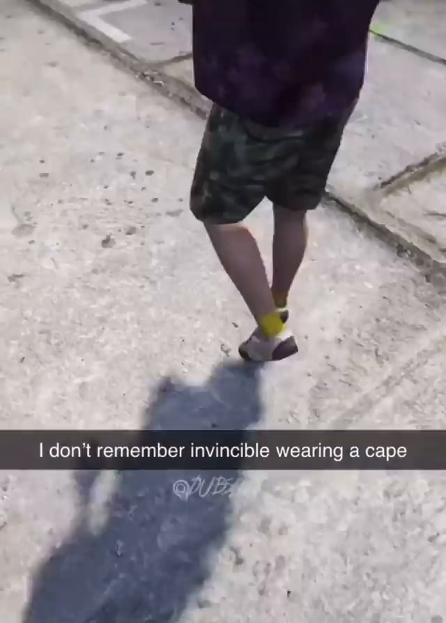 I don't remember invincible wearing a cape - iFunny