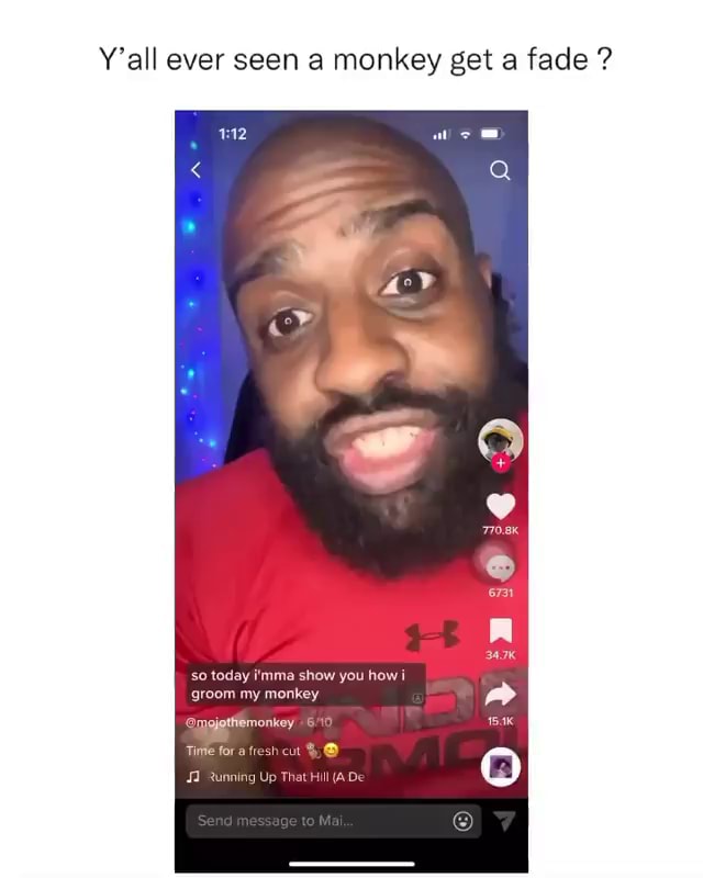 Y'all ever seen a monkey get a fade ? so today imma show you how i ...