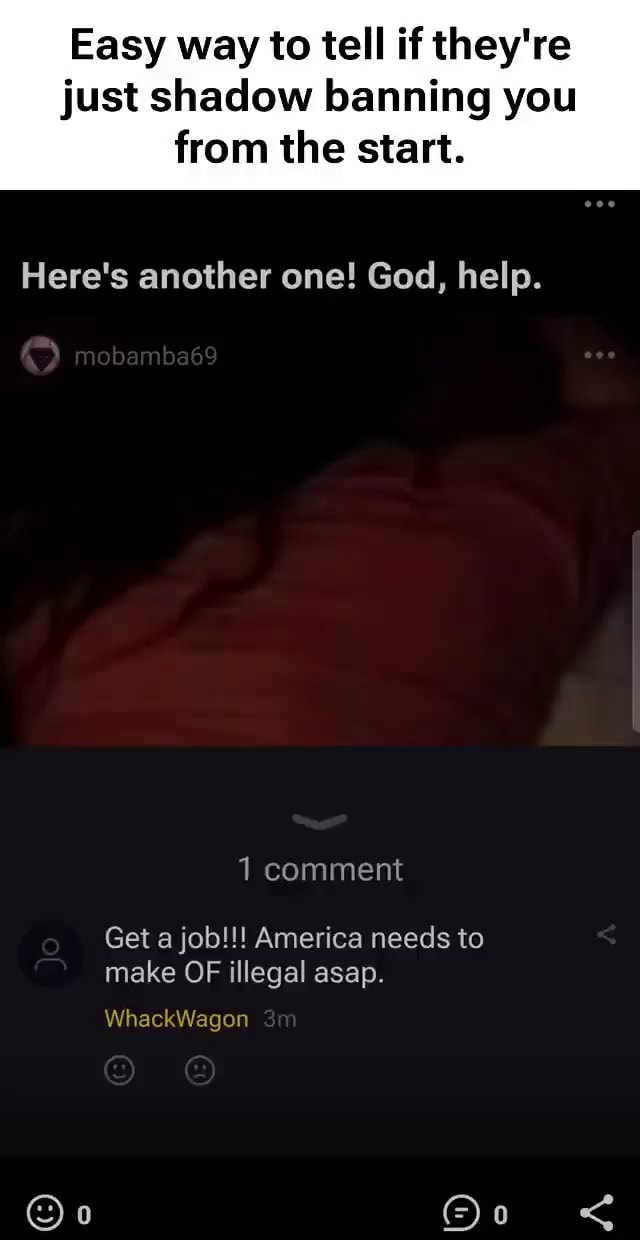 Easy way to tell if they're just shadow banning you from the start ...