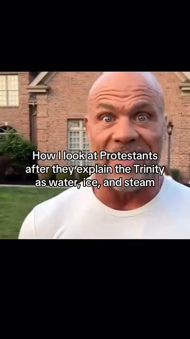 How I look at Protestants after they explain the Trinity as watergige ...