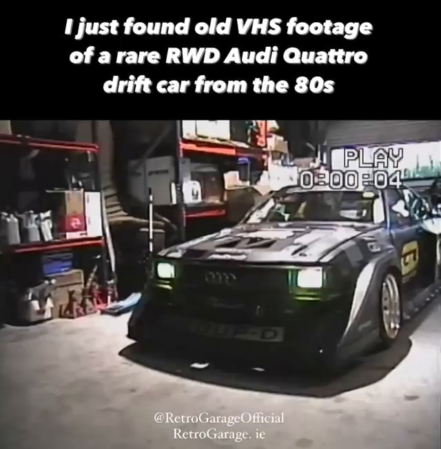 Just found old VHS footage of a rare RWD Audi Quattro drift car from ...