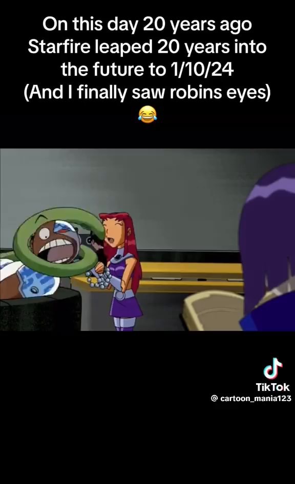 On this day 20 years ago Starfire leaped 20 years into the future to ...