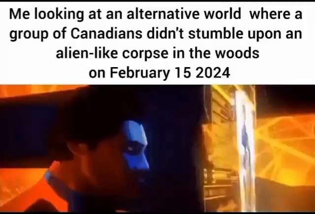 Me looking at an alternative world where a group of Canadians didn't ...