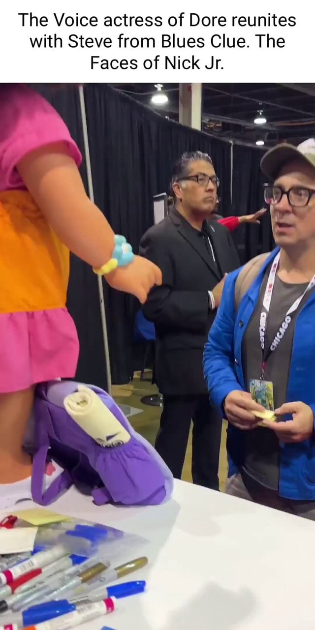 The Voice actress of Dore reunites with Steve from Blues Clue. The ...