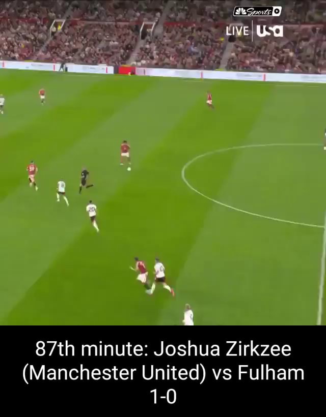 Live Uod ge 87th minute: Joshua Zirkzee (Manchester United) vs Fulham 1 ...