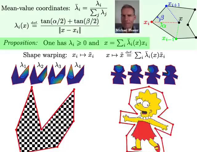 Xi act, + 2) ail Shape warping Mean-value coordinates: A, = Proposition ...