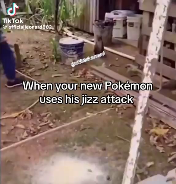 TikTok officiakeonards0z When your new Pokemon uses his jizz attack - iFunny