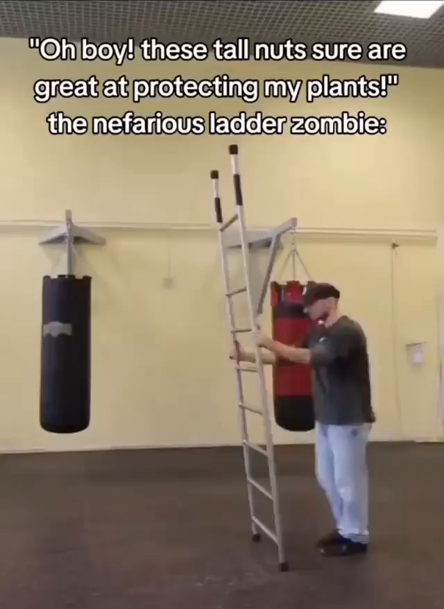 "Oh boy! these tall nuts sure are great at protecting my plants!" the ...