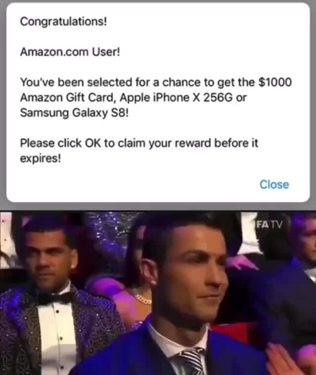 Congratulations! User! You've been selected for a chance to get the ...