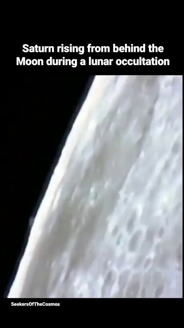 Saturn rising from behind the Moon during a lunar occultation ...