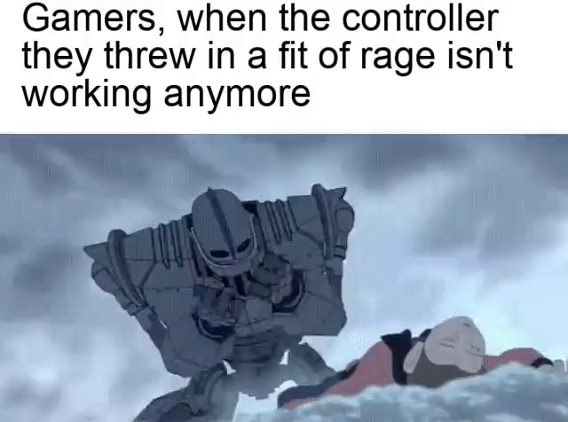 Gamers, when the controller they threw in a fit of rage isn't working ...