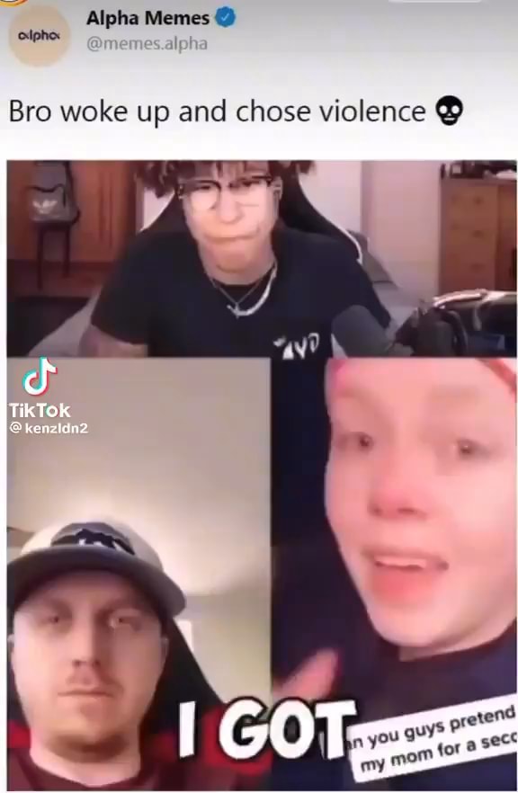 Alpha Memes Bro woke up and chose violence - iFunny
