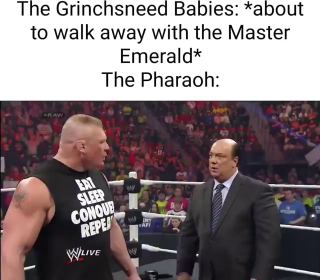The Grinchsneed Babies: *about to walk away with the Master Emerald ...