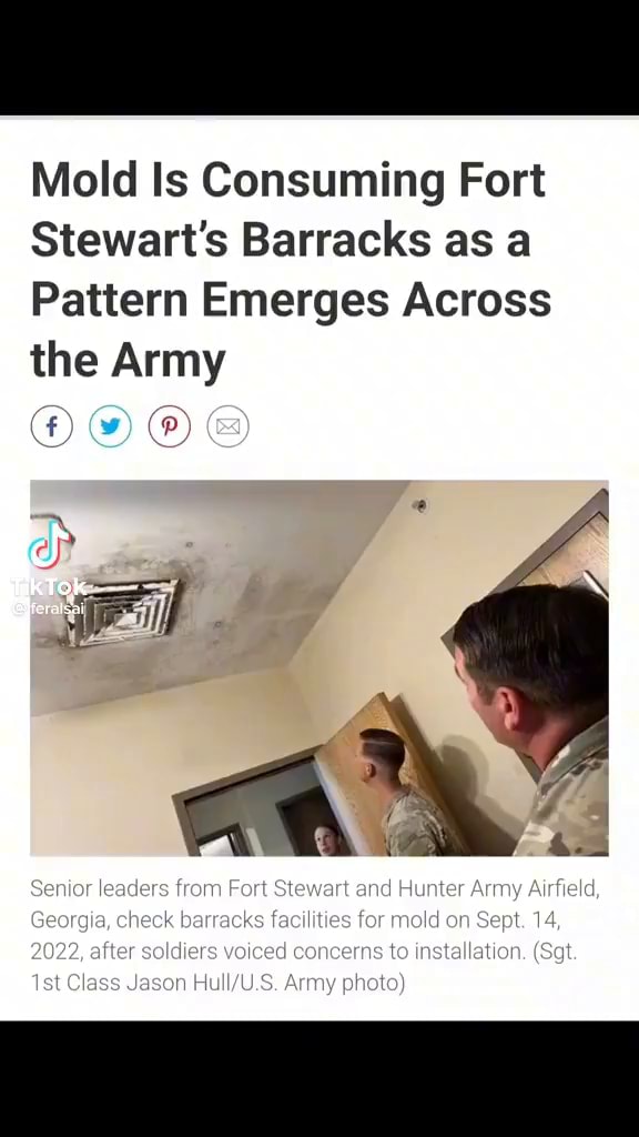 Mold Is Consuming Fort Stewart's Barracks as Pattern Emerges Across the Army Senior leaders from ...