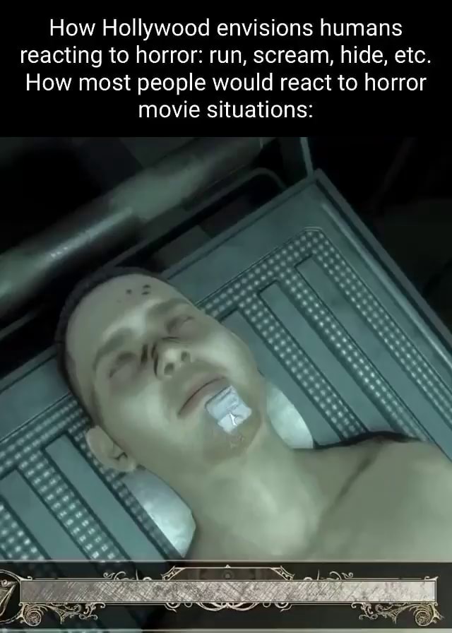 How Hollywood envisions humans reacting to horror: run, scream, hide ...