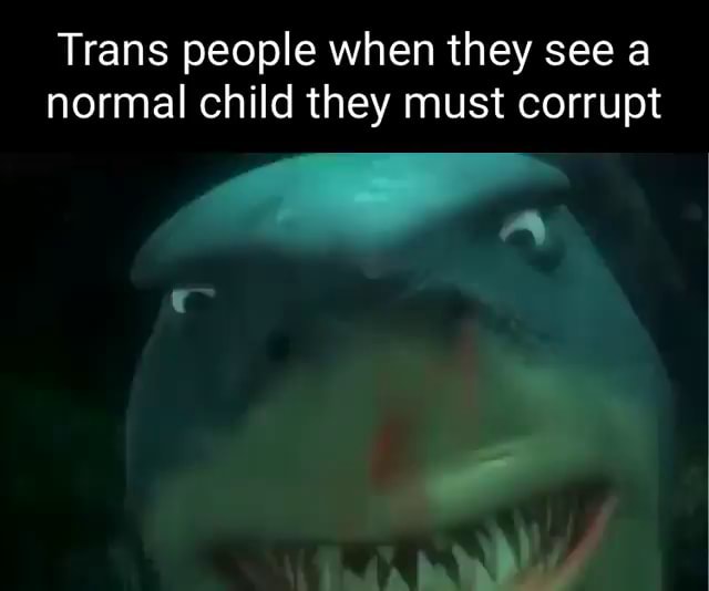 Trans people when they see a normal child they must corrupt - iFunny