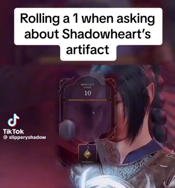 Rolling a when asking about Shadowheart's artifact 10 TikTok ...