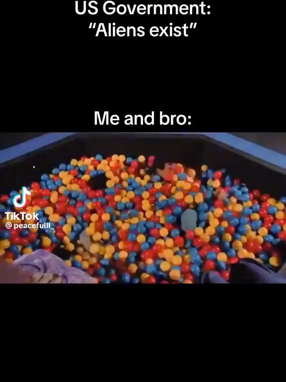 US Government: "Aliens exist" Me and bro: cf Tik Tok - iFunny