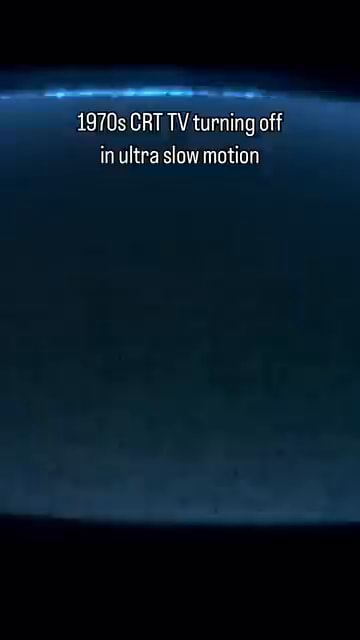 1970s CRT TV turning off in ultra slow motion - iFunny