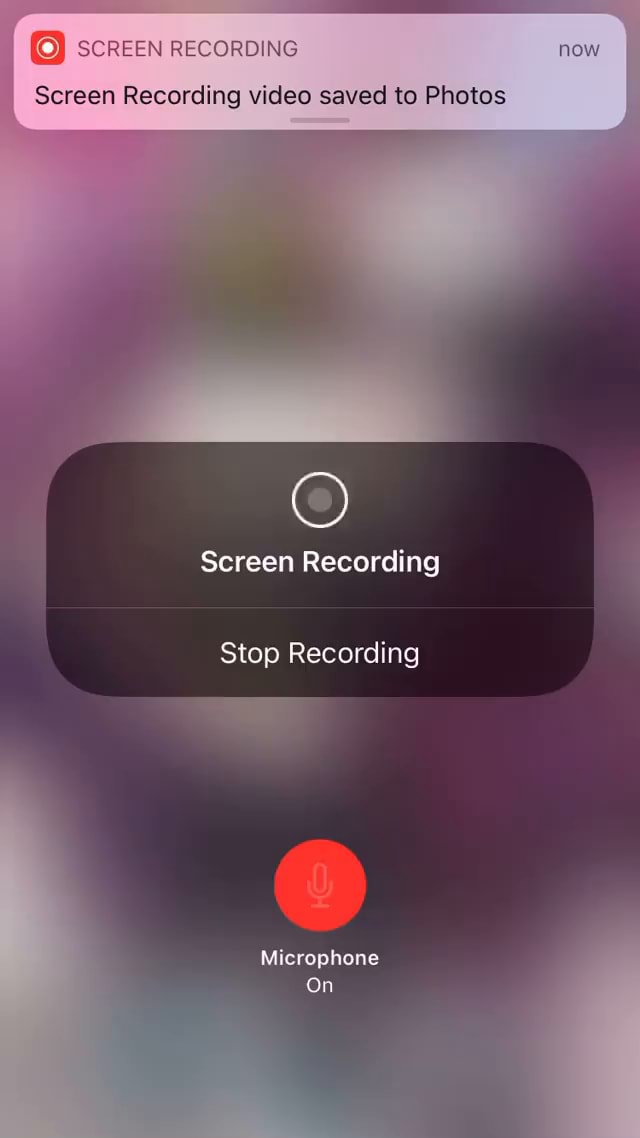 DING now Screen Recording video saved to Photos Screen Recording Stop ...