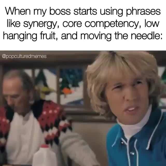 When my boss starts using phrases like synergy, core competency, low ...