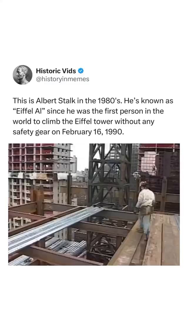Albert Stalk, an ironworker of remarkable courage, embraced his trade—a ...