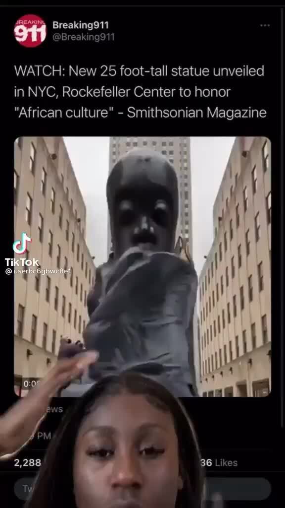 Breaking @Breaking911 WATCH: New 25 foot-tall statue unveiled in NYC ...