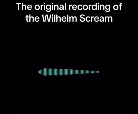 The original recording of the Wilhelm Scream - iFunny