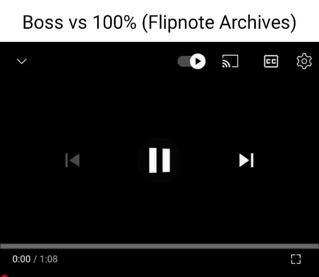 Boss vs 100% (Flipnote Archives) Ox il - iFunny