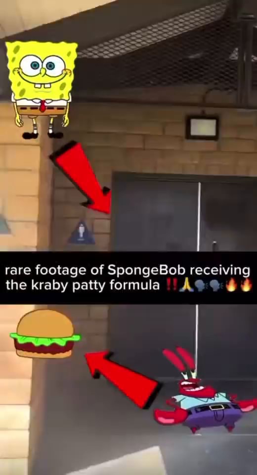 Rare footage of SpongeBob receiving the kraby patty formula A@@ 66 - iFunny