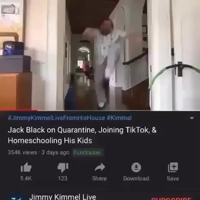#JimmyKimm FromHisHouse #Kimme Jack Black on Quarantine, Joining TikTok ...