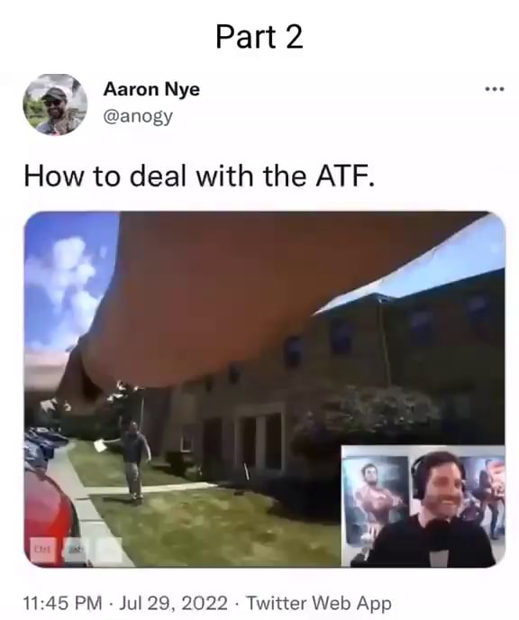 Part 2 Aaron Nye How to deal with the ATIF. - iFunny