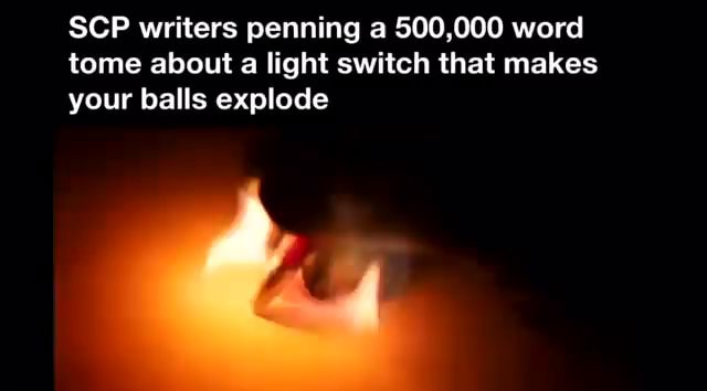 SCP writers penning a 500,000 word tome about a light switch that makes ...