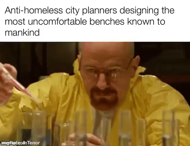 Anti-homeless city planners designing the most uncomfortable benches ...