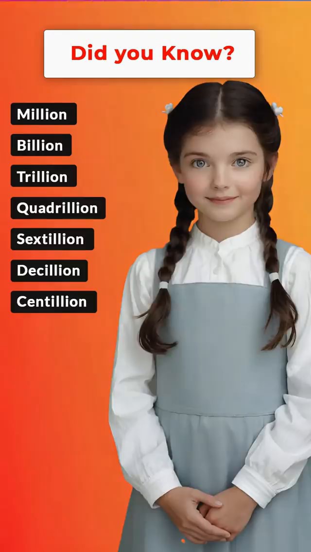 Did you Know? Million Billion Trillion Quadrillion Sextillion Decillion ...