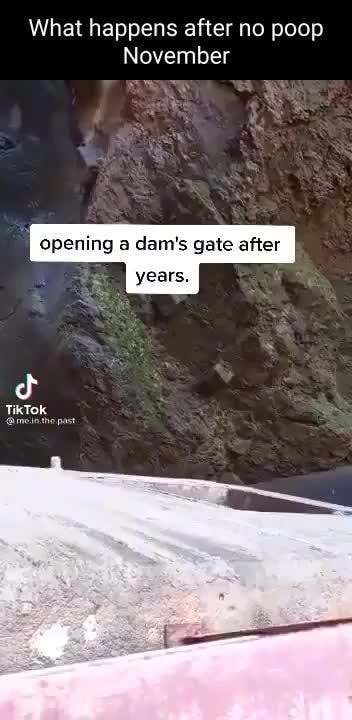What happens after no poop November opening a dam's gate after years ...