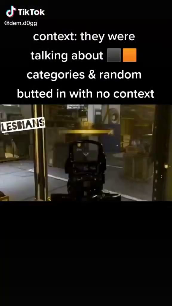 TikTok @dem.d0gg context: they were talking about categories & random ...