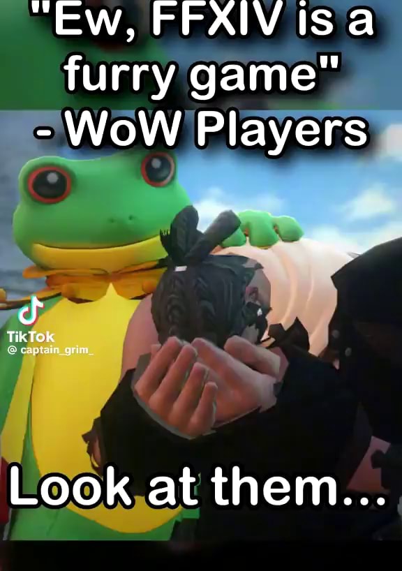 Ew, FFXIV Is furry game" - WoW Players TikTok gran Look at them... - iFunny
