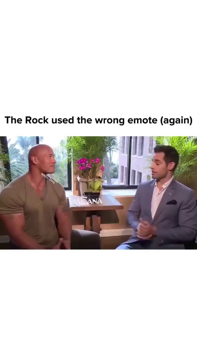 The Rock Used The Wrong Emote Again Ifunny