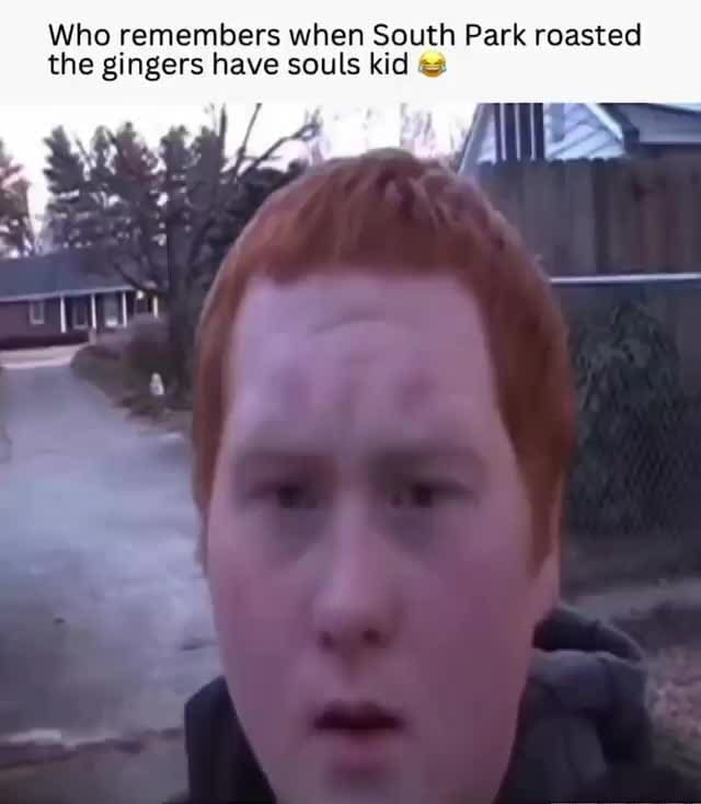 Who remembers when South Park roasted the gingers have souls kid - iFunny
