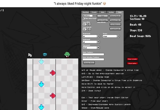 I always liked Friday night funkin" Charting Events Note Reload fudio ...